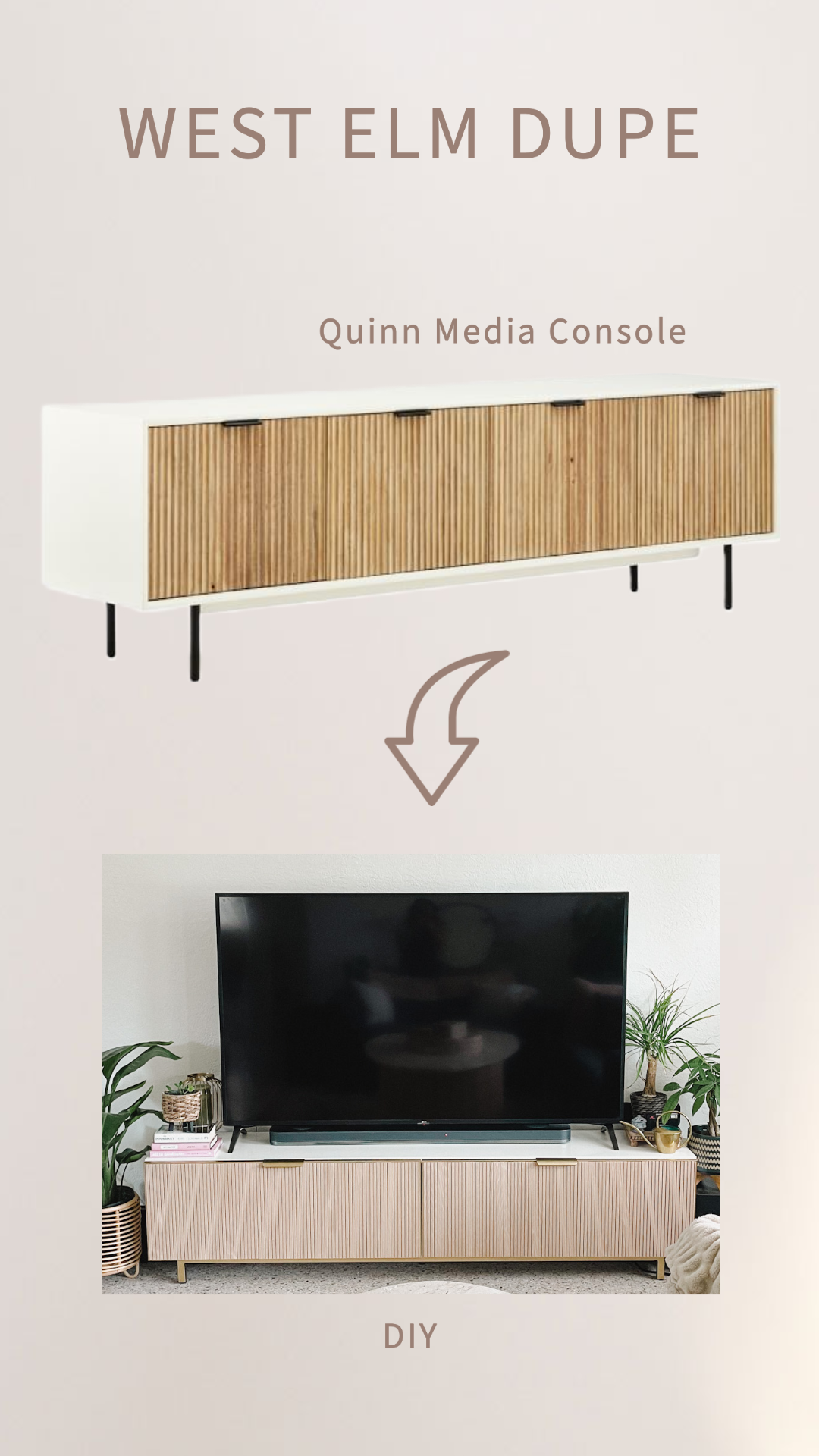 Easy DIY West Elm media console dupe – Jungle House